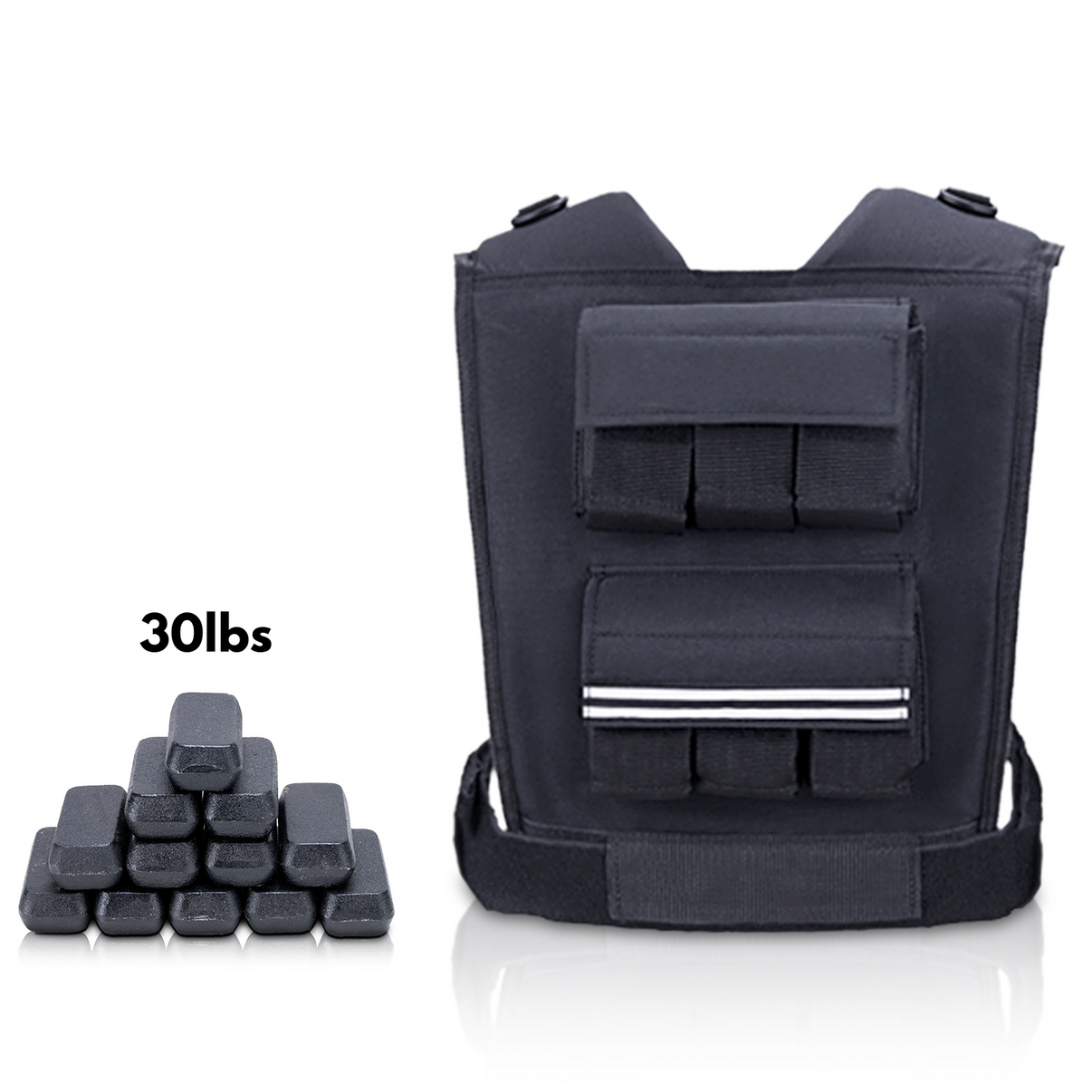 APEXUP Adjustable Weighted Vest with Reflective Stripe, Iron Weights ...