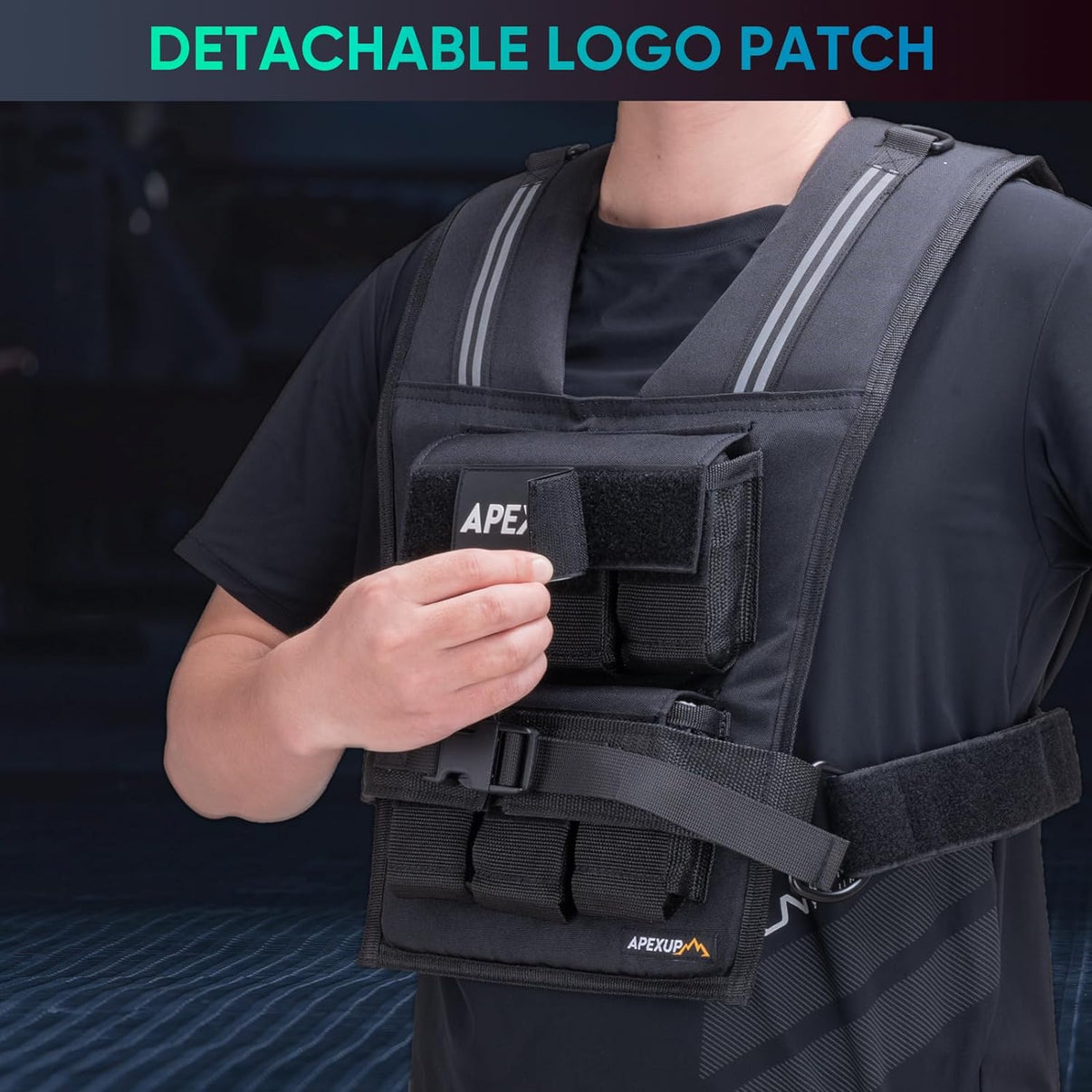 APEXUP Adjustable Weighted Vest with Reflective Stripe, Iron Weights ...